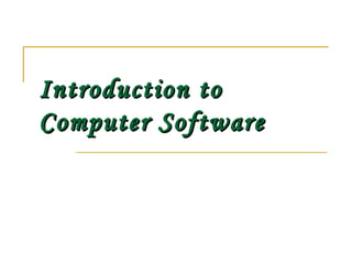 Introduction to computer software | PPT