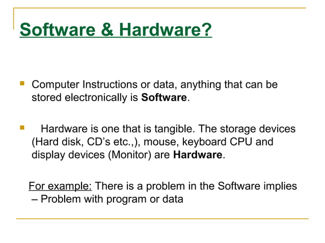 Introduction to computer software | PPT
