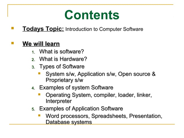 Introduction to computer software | PPT