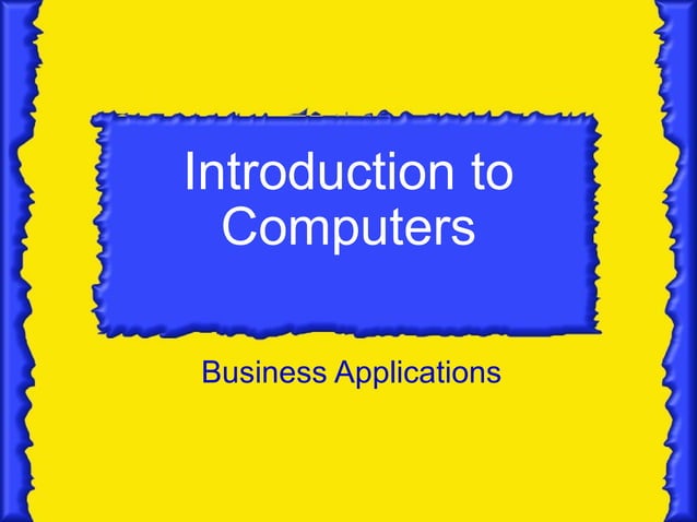 Introduction To Computers | PPT