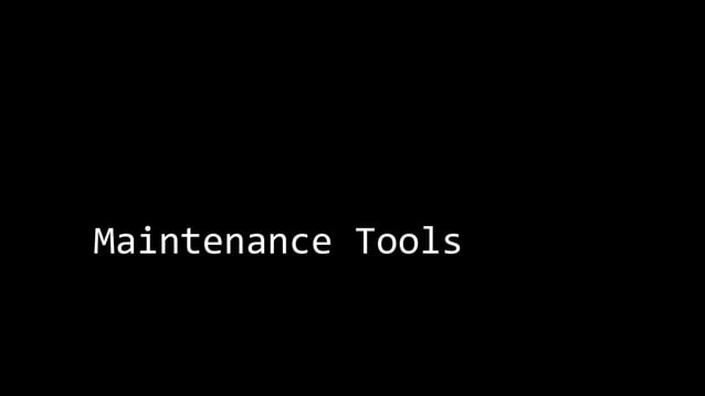 Windows Maintenance and Troubleshooting | PPT