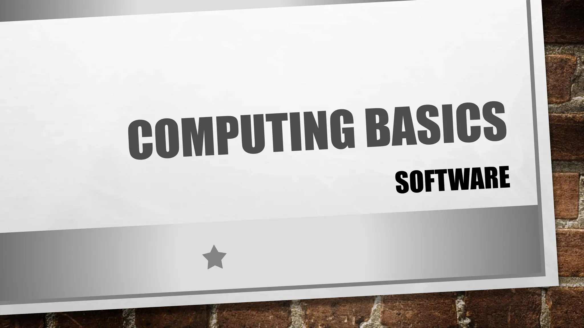 Introduction To Computing.pptx | Operating Systems | Computer Software and Applications