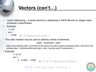 Introduction to Matlab - Basic Functions | PPT