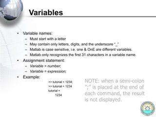 Introduction to Matlab - Basic Functions | PPT