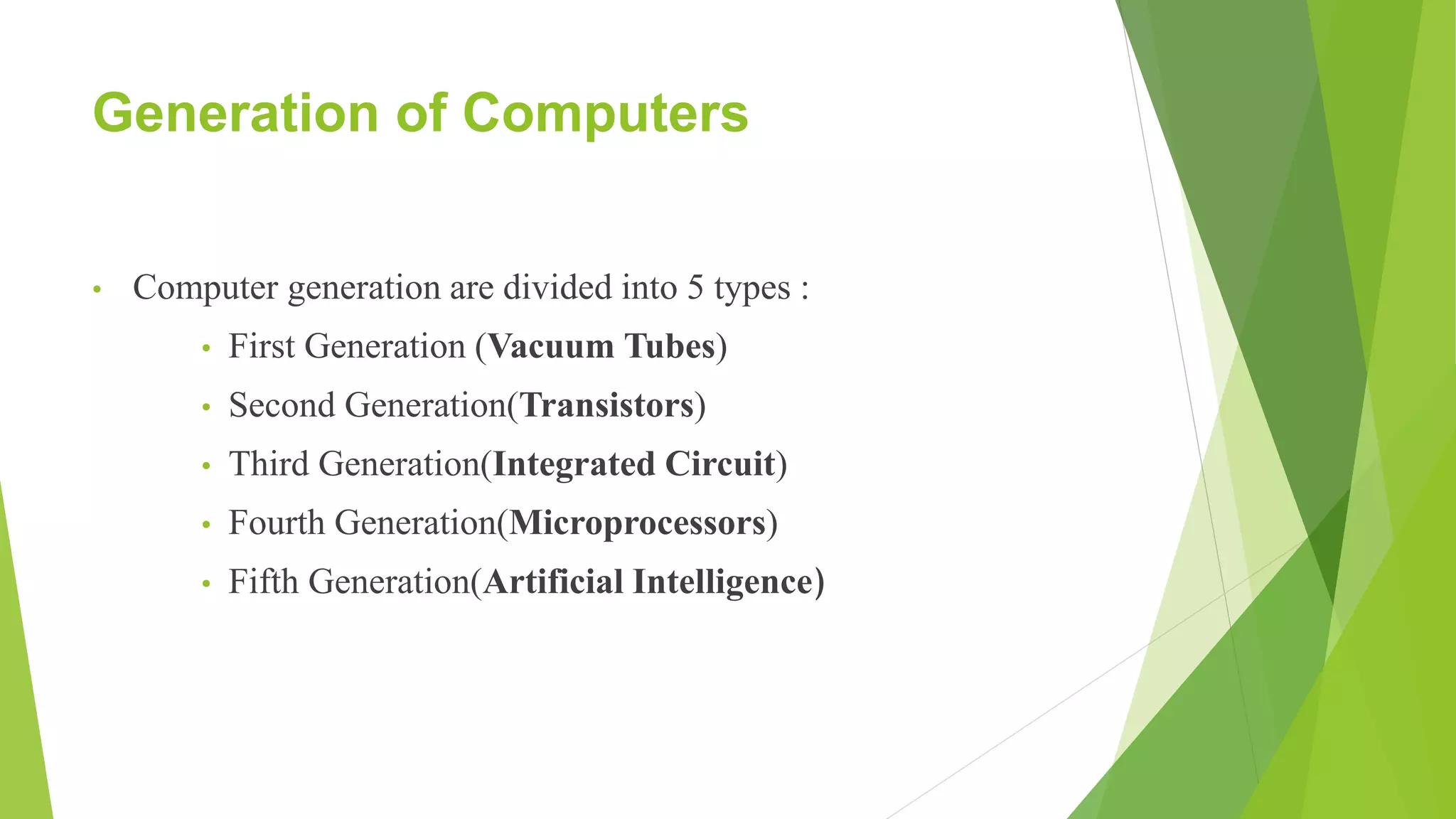 Generation of computer Lecture no 2 | PPT
