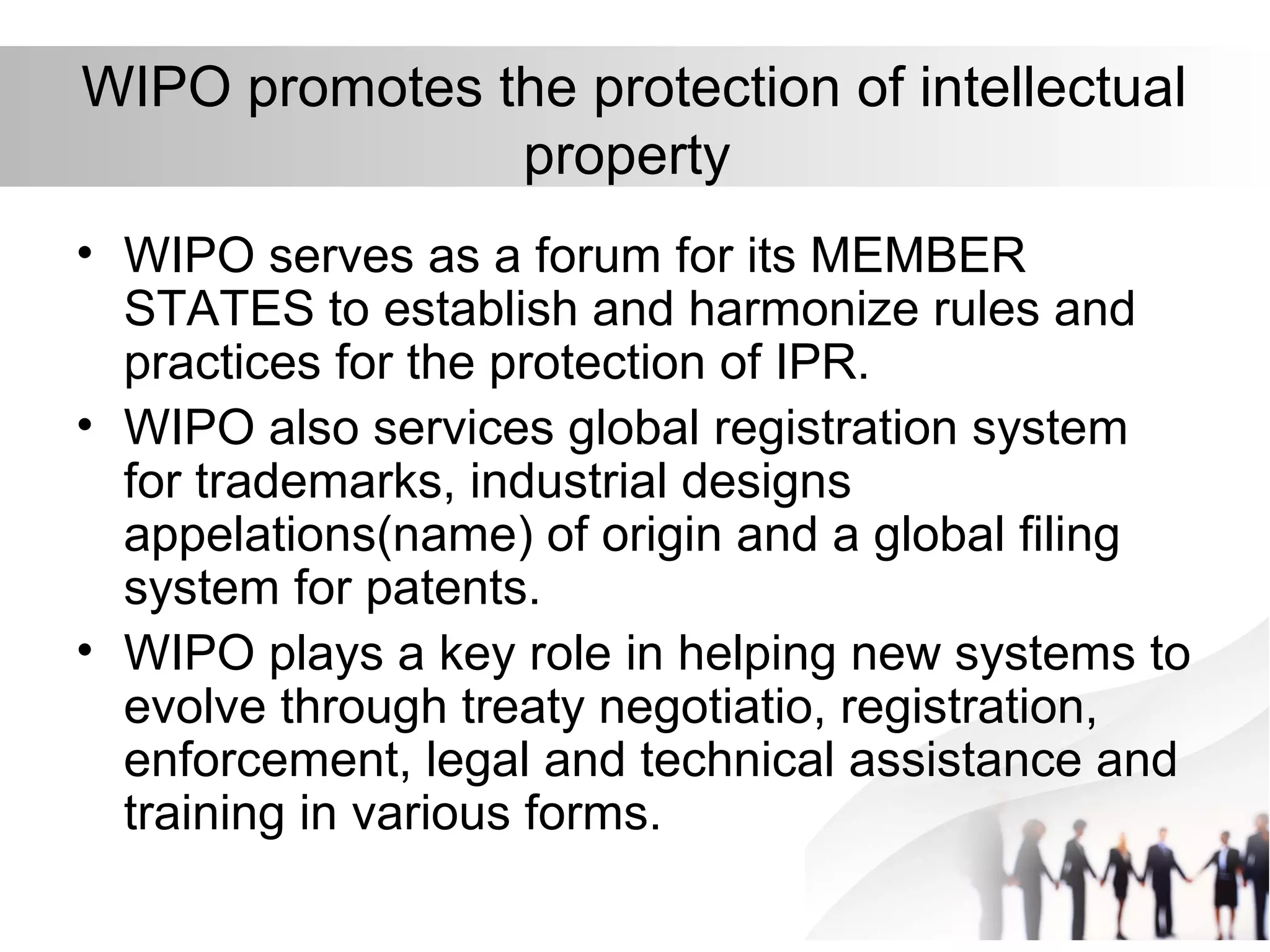 Introduction to concept behind WIPO | PPT