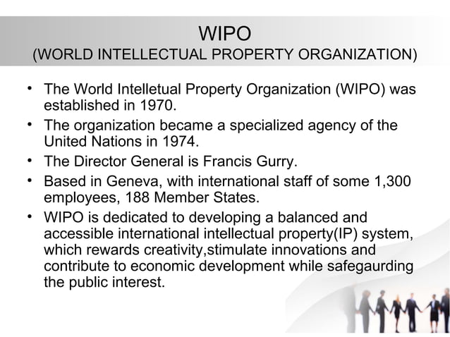 Introduction to concept behind WIPO | PPT