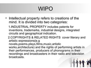 Introduction to concept behind WIPO | PPT