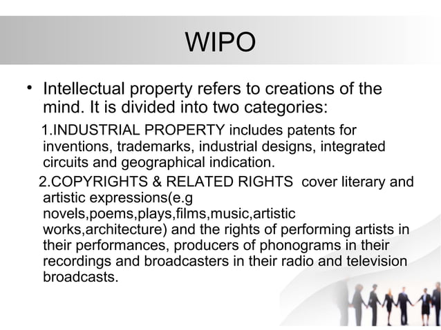 Introduction to concept behind WIPO | PPT