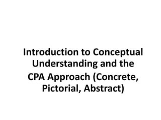 Introduction to conceptual understanding | PPTX