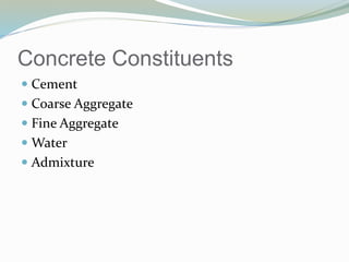 Introduction to concrete | PPTX