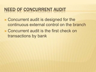Introduction to concurrent audit | PPTX