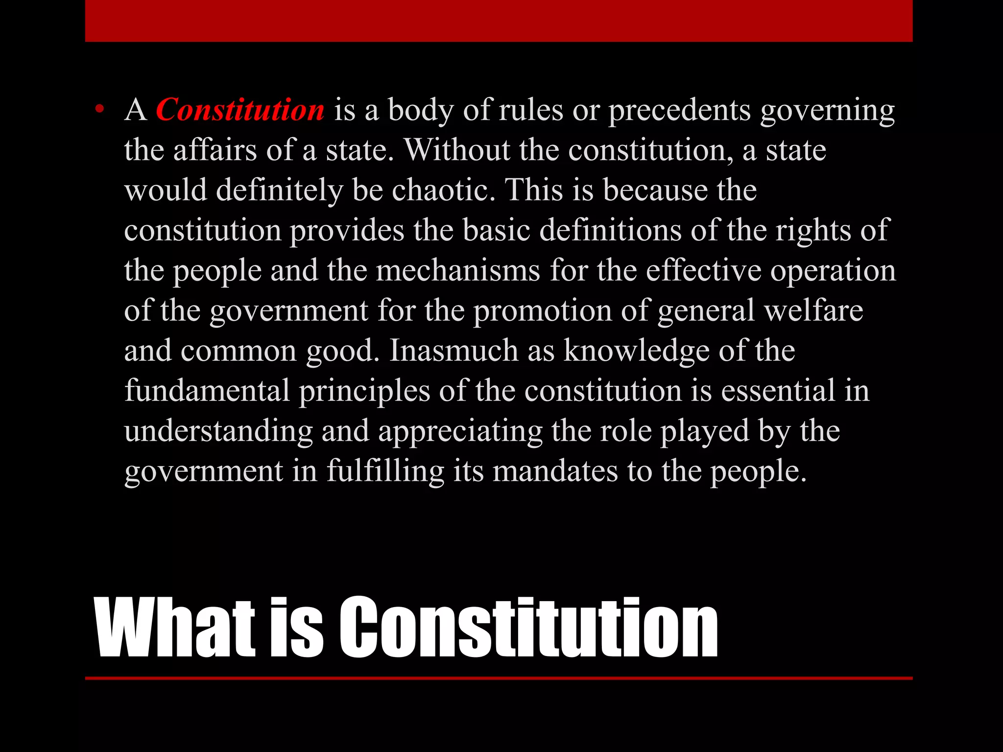 Introduction to constitution | PPTX