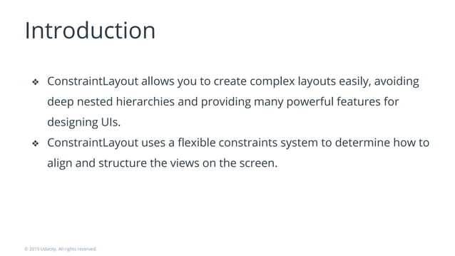 Introduction to ConstraintLayout | PPTX | Operating Systems | Computer Software and Applications