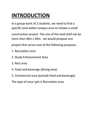 Introduction to construction industy final project | PDF