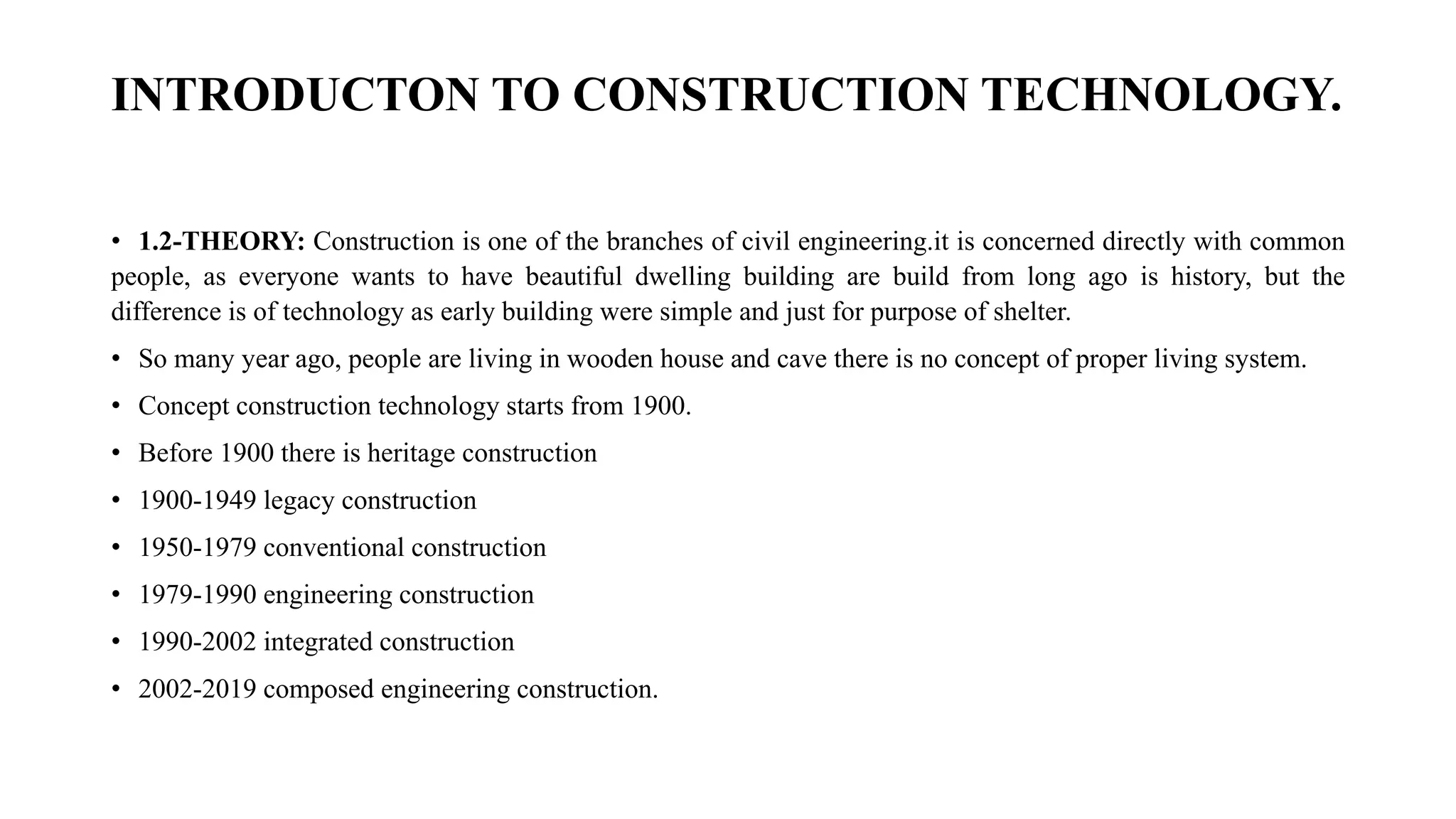 Introduction to construction technology | PPTX