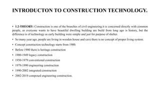 Introduction to construction technology | PPTX