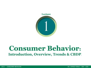 INTRODUCTION TO CONSUMER BEHAVIOR | PPT