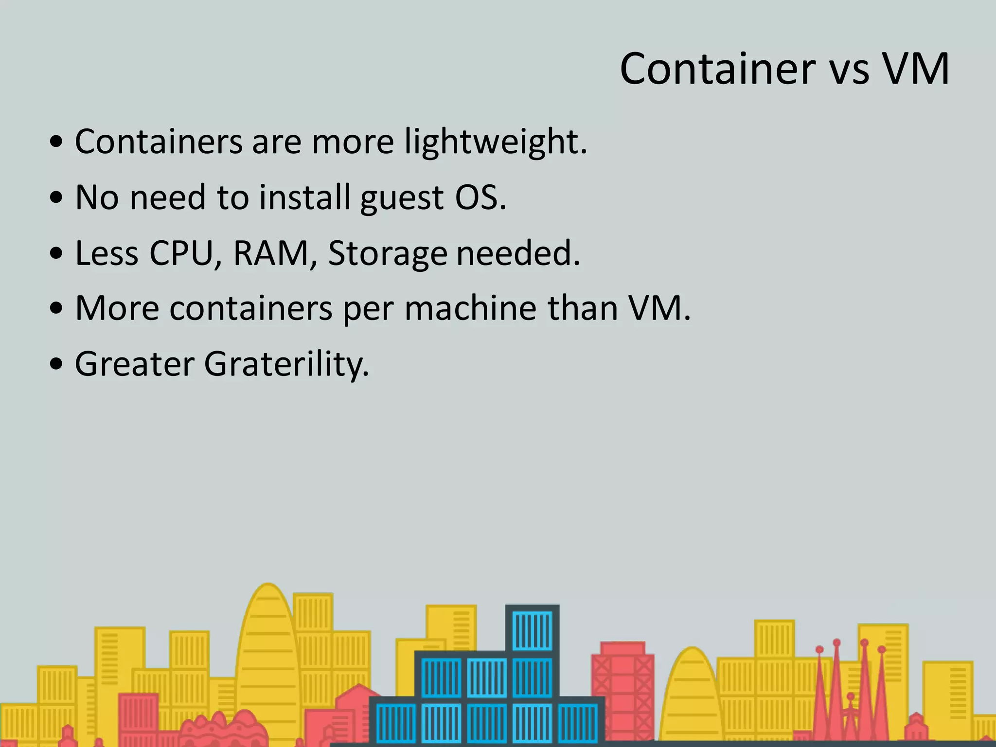 Introduction To Container Based Virtualization With Docker Ppt