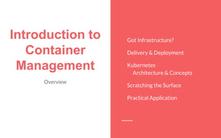 Introduction to container mangement | PPT