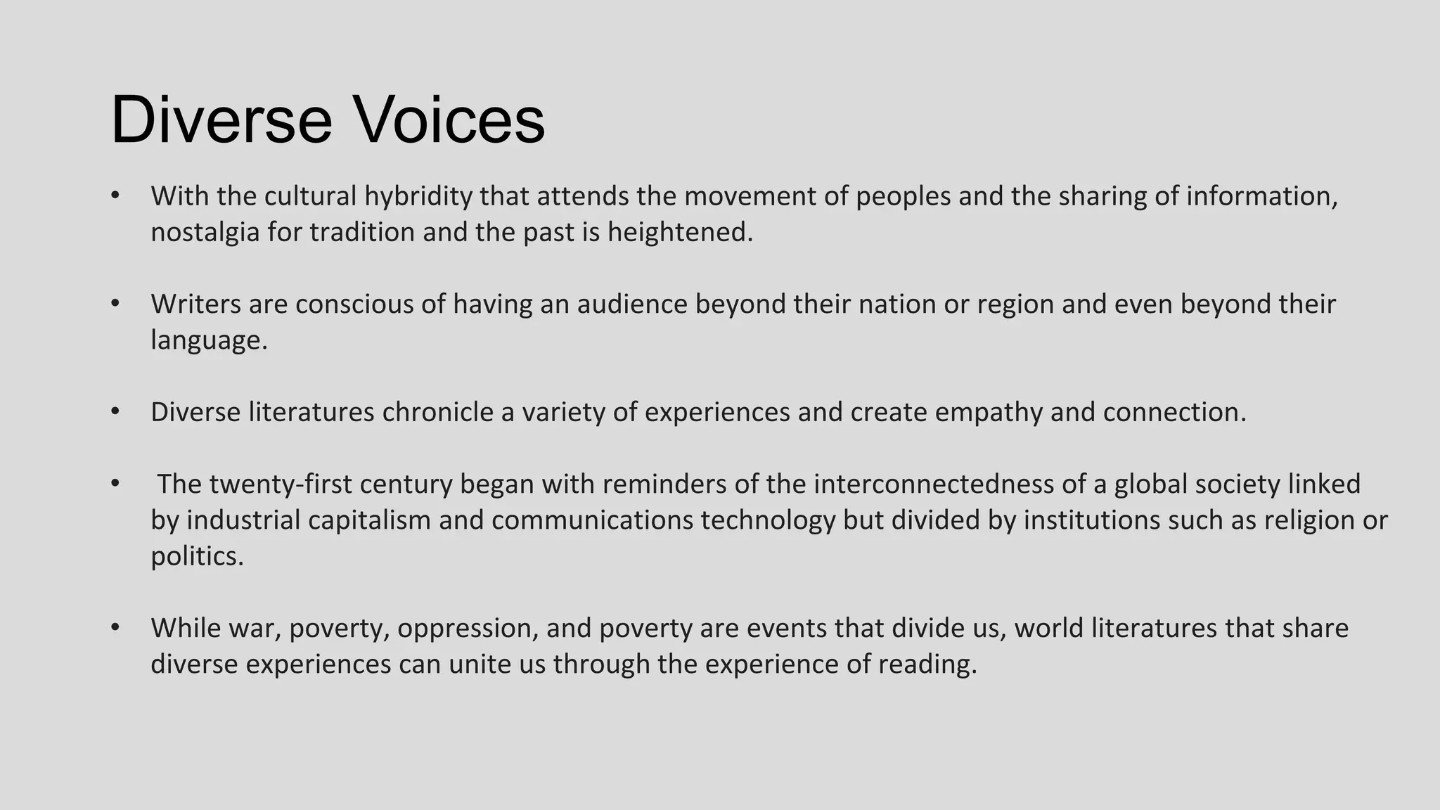 Introduction to Contemporary Literature | PPTX