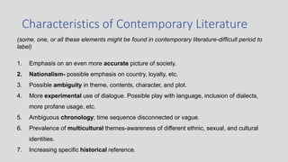 Introduction to Contemporary Literature | PPTX
