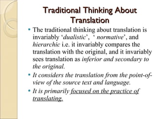 Introduction to contemporary translation studies | PPT