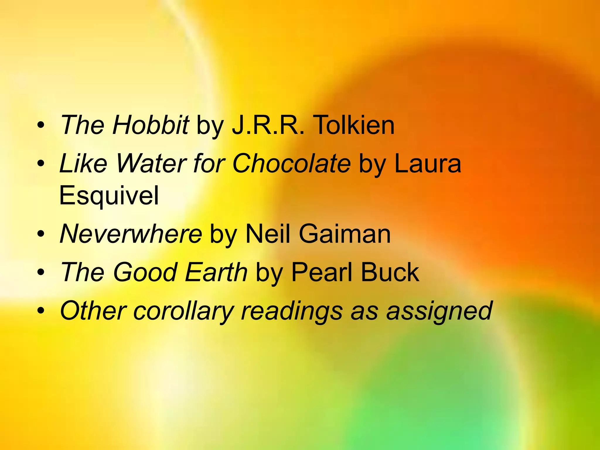 Introduction to Contemporary World Literature Cindy Cruz-Cabrera.ppt