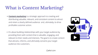 Introduction to Content Marketing in Bangalore | Eflot | PDF