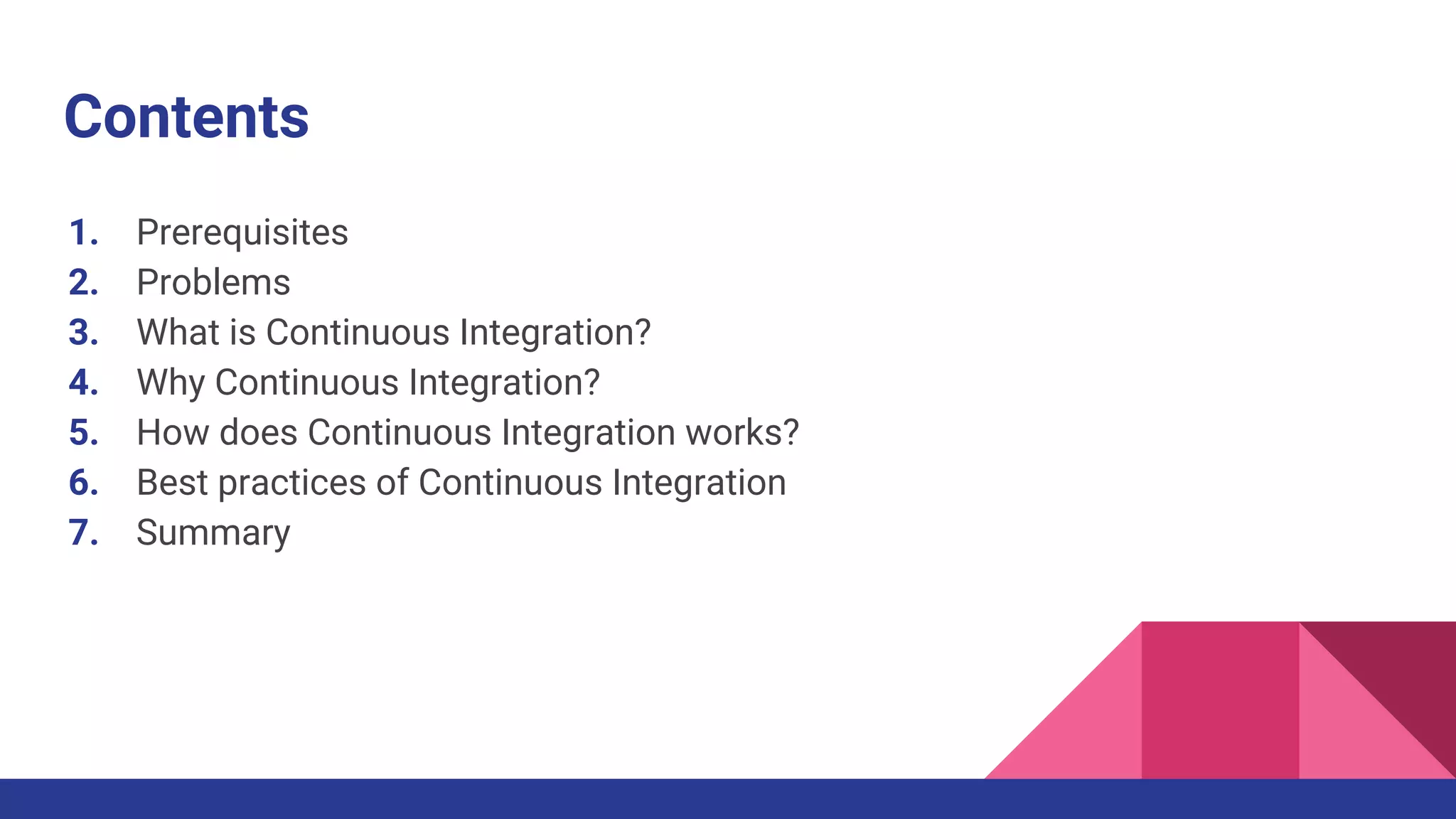 Introduction To Continuous Integration Ppt