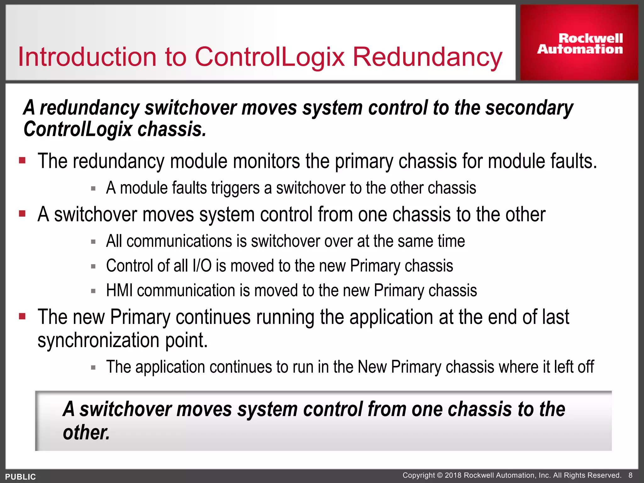 Introduction To Controllogix Redundancy Customer Presentation Pptx Computer Networking Computing