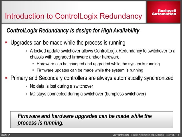 Introduction to ControlLogix Redundancy Customer Presentation.pptx ...
