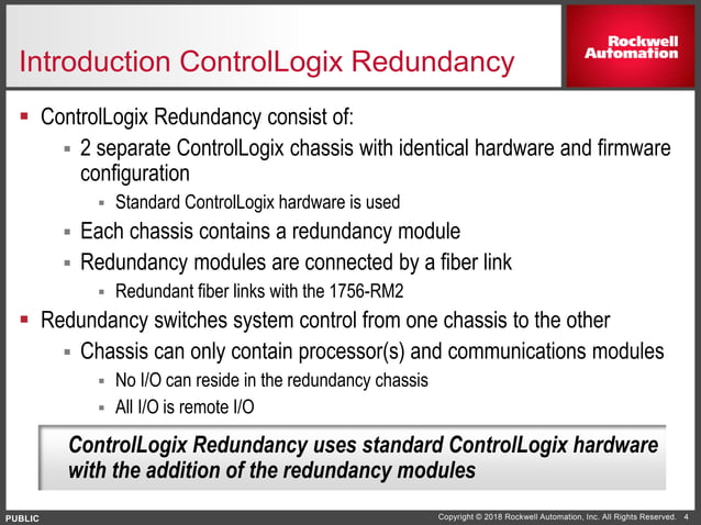 Introduction To Controllogix Redundancy Customer Presentation Pptx Computer Networking Computing
