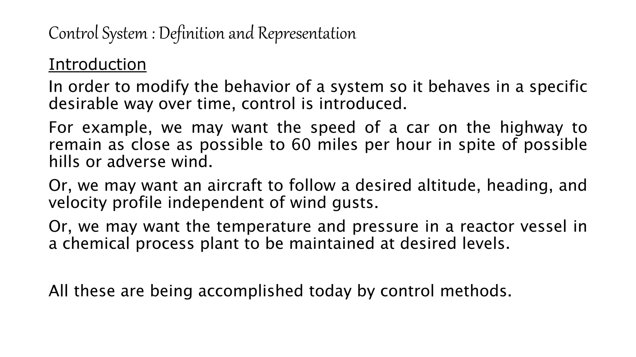 Introduction to control system 1 | PPTX