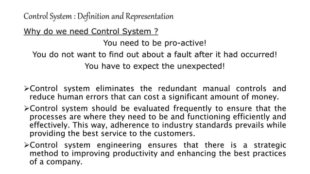 Introduction to control system 1 | PPTX