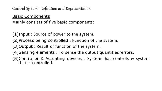 Introduction to control system 1 | PPTX