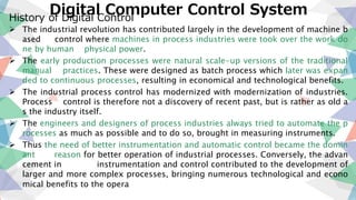 Introduction to Digital Computer Control System | PPTX