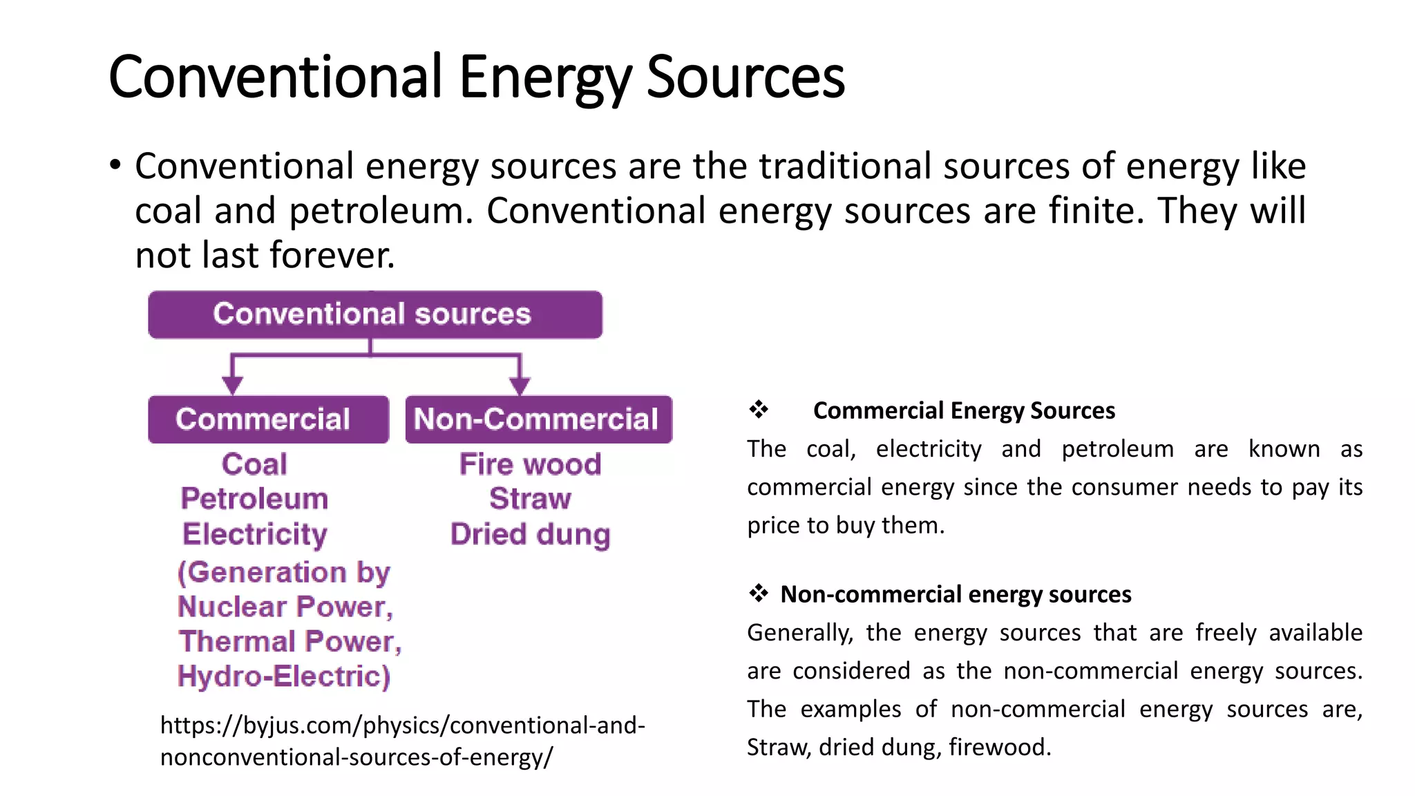 Introduction to conventional energy sources | PPTX