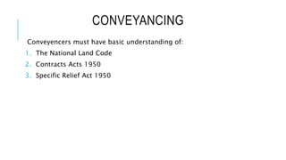 Introduction to conveyancing practices | PPT