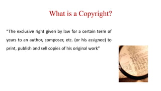 INTRODUCTION TO COPYRIGHT IN INDIA.pptx
