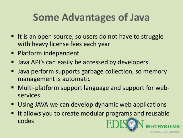 Introduction to Core Java - Edison Info Systems