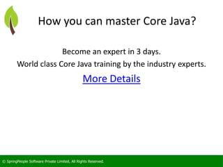 Introduction To Core Java - SpringPeople | PPT