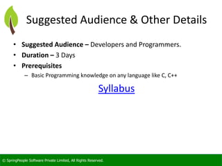 Introduction To Core Java - SpringPeople | PPT