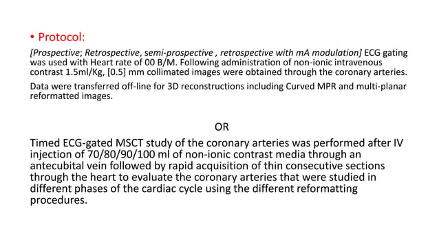 Introduction to coronary CTA reporting | PPT