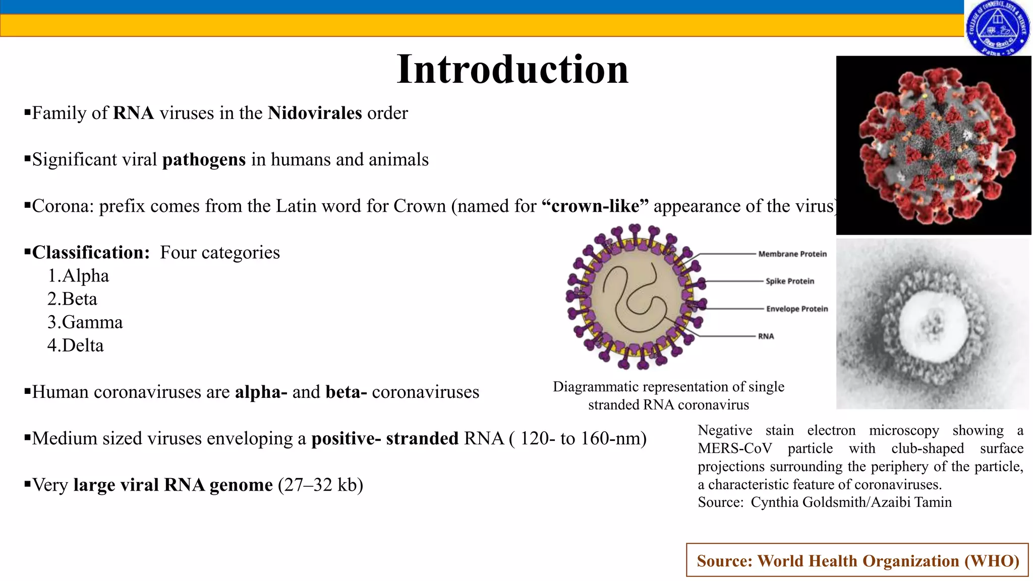 Introduction to corona viruses | PPT