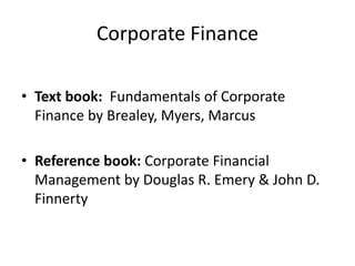 Introduction to Corporate Finance | PPTX