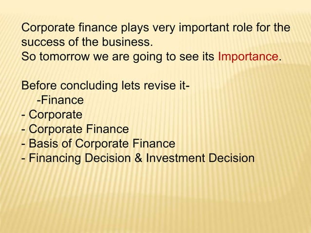 Introduction to corporate finance | PPT