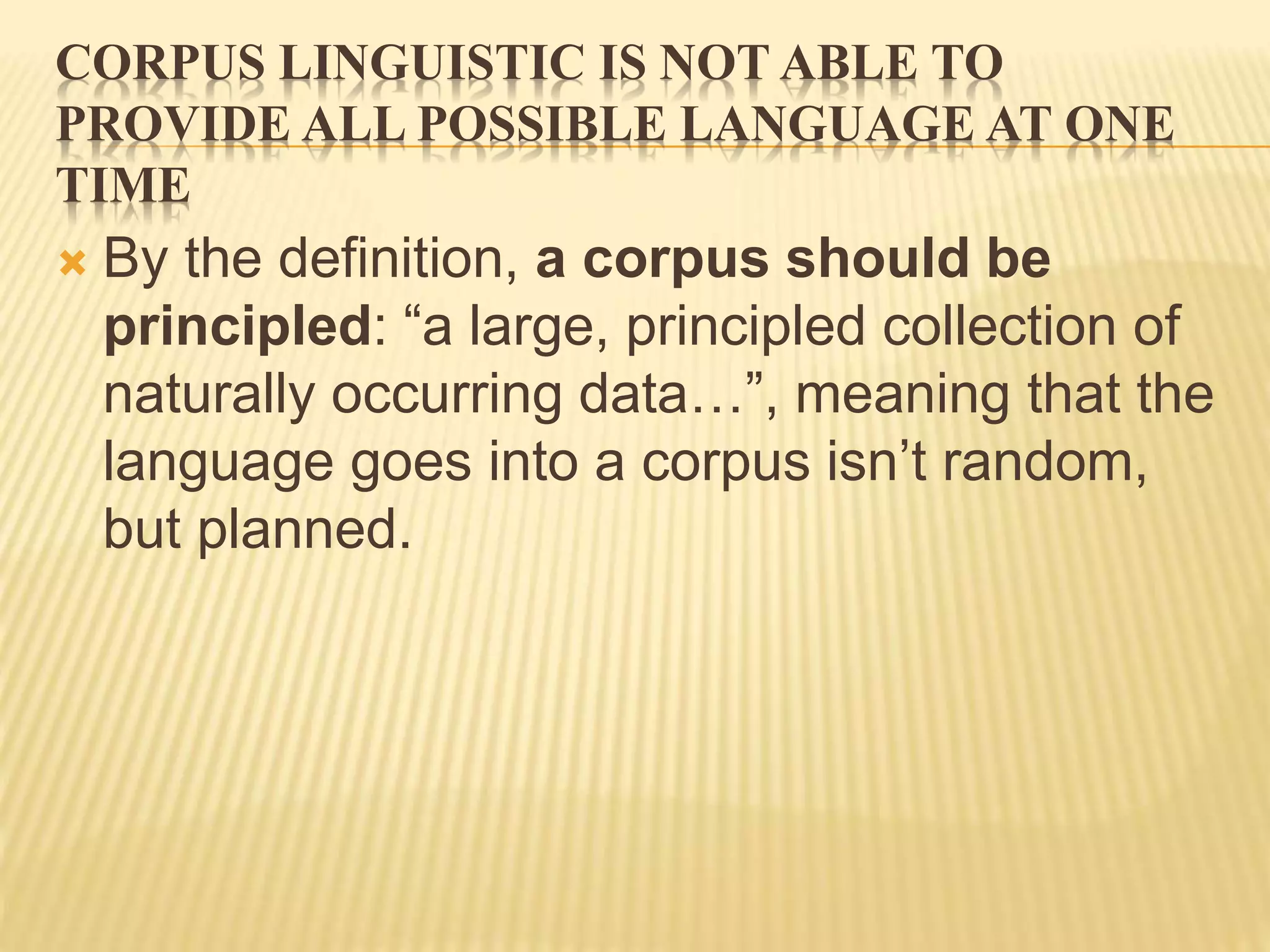 Introduction to corpus linguistics 1 | PPTX