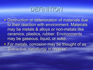 Introduction to corrosion | PPT
