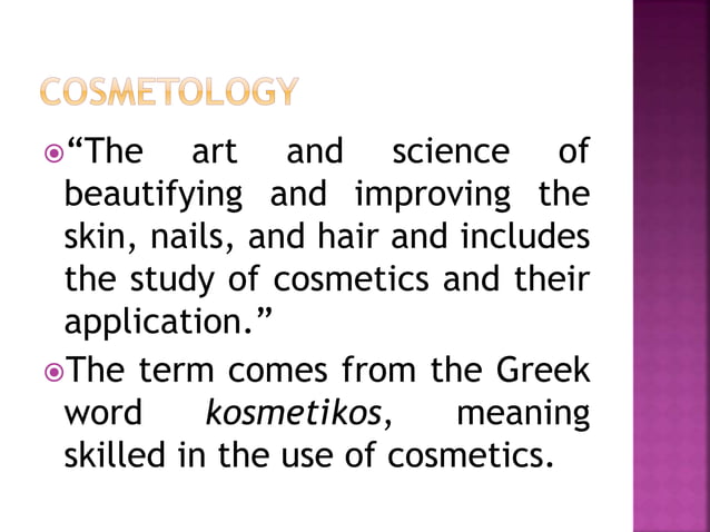 Introduction to cosmetology | PPTX